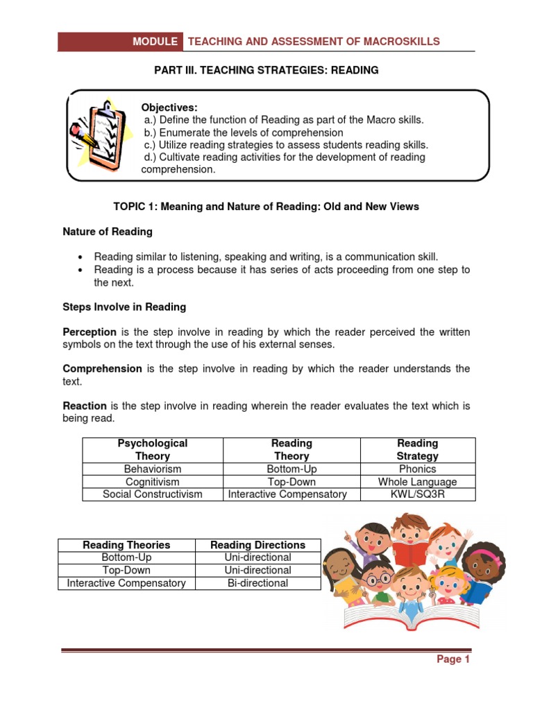 Part 3 - Topic 1 Reading | PDF | Reading Comprehension | Constructivism (Philosophy Of Education)
