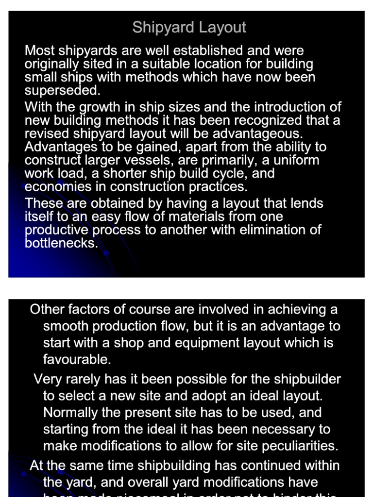 Shipyard Layout | PDF | Shipyard | Ships