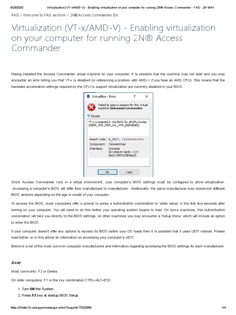 Virtualization (VT-X - AMD-V) - Enabling Virtualization On Your ...