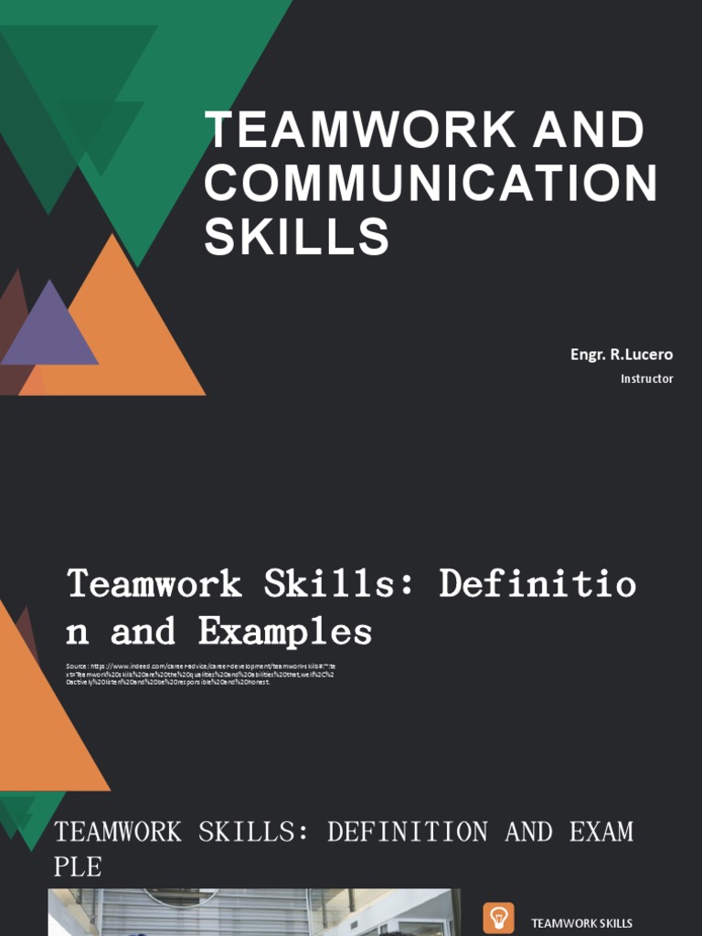 Teamwork and Communication Skills | PDF | Goal | Communication