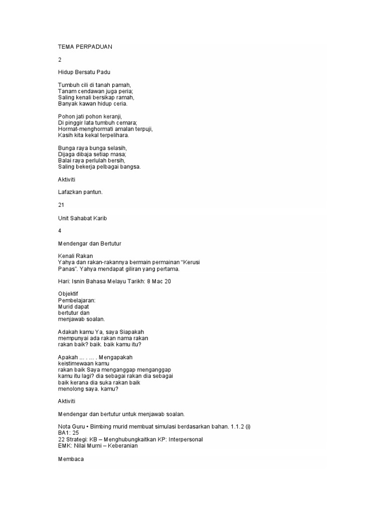 Perpaduan Tema | PDF | Karier & Perkembangan