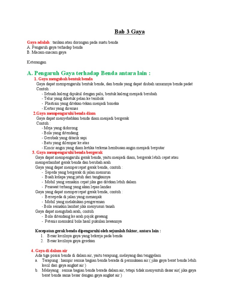 Bab 3 Gaya | PDF
