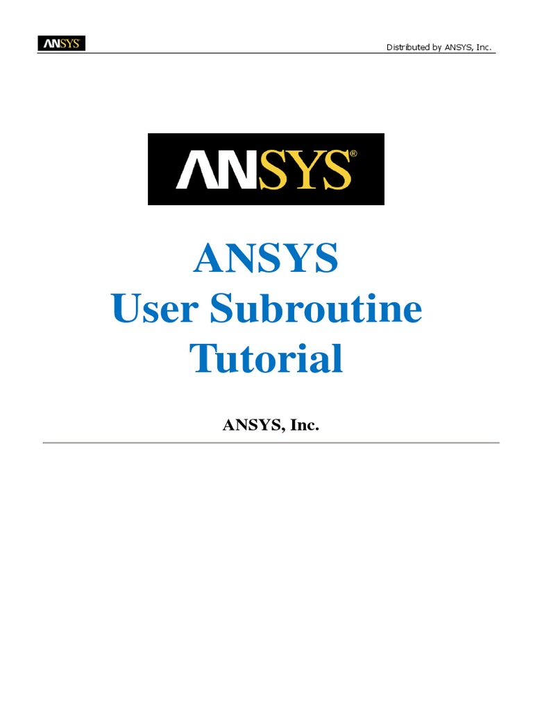 Ansys Motion 2019 R3 User Subroutine Tutorial Pdf Pdf Library Computing Computer File