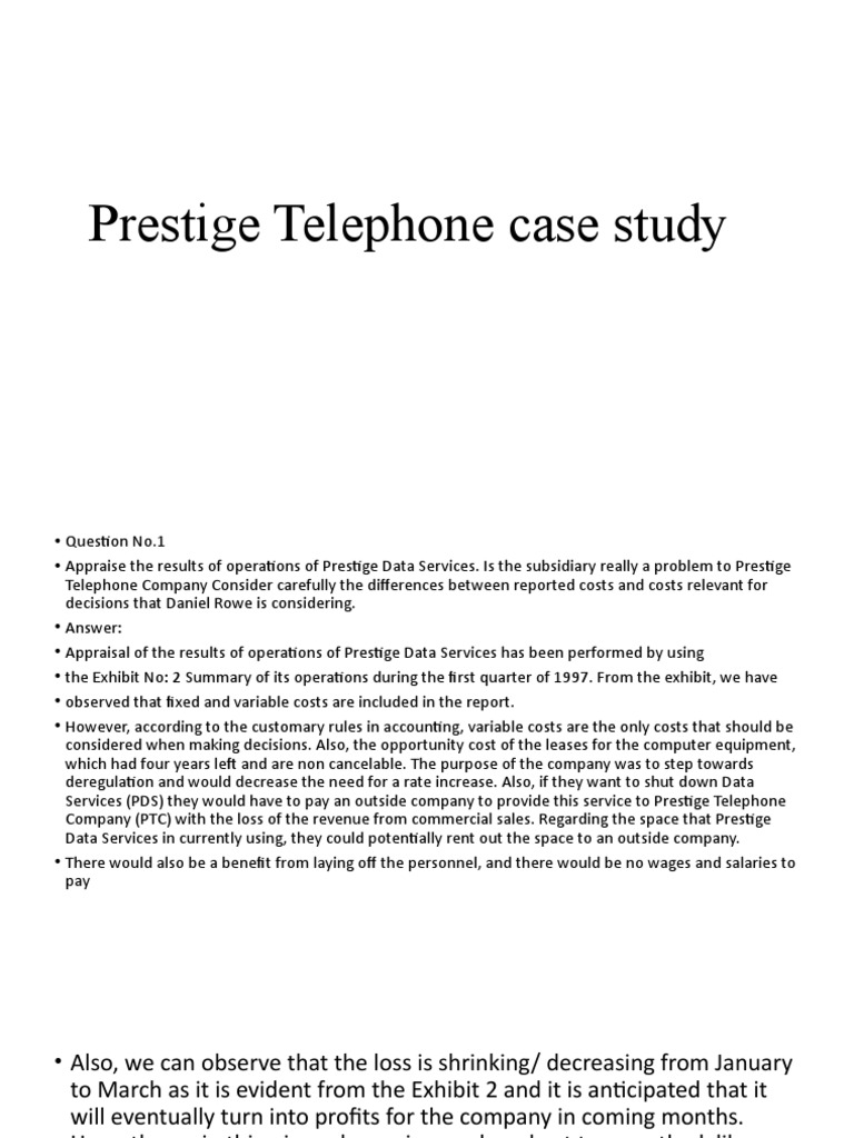 Prestige Data Services Financial Analysis | PDF | Demand | Business ...