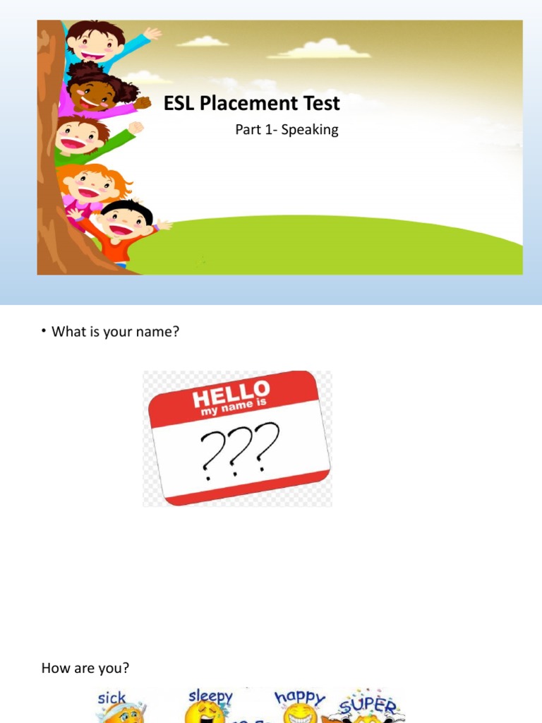 ESL - Placement Test (Autosaved) | PDF