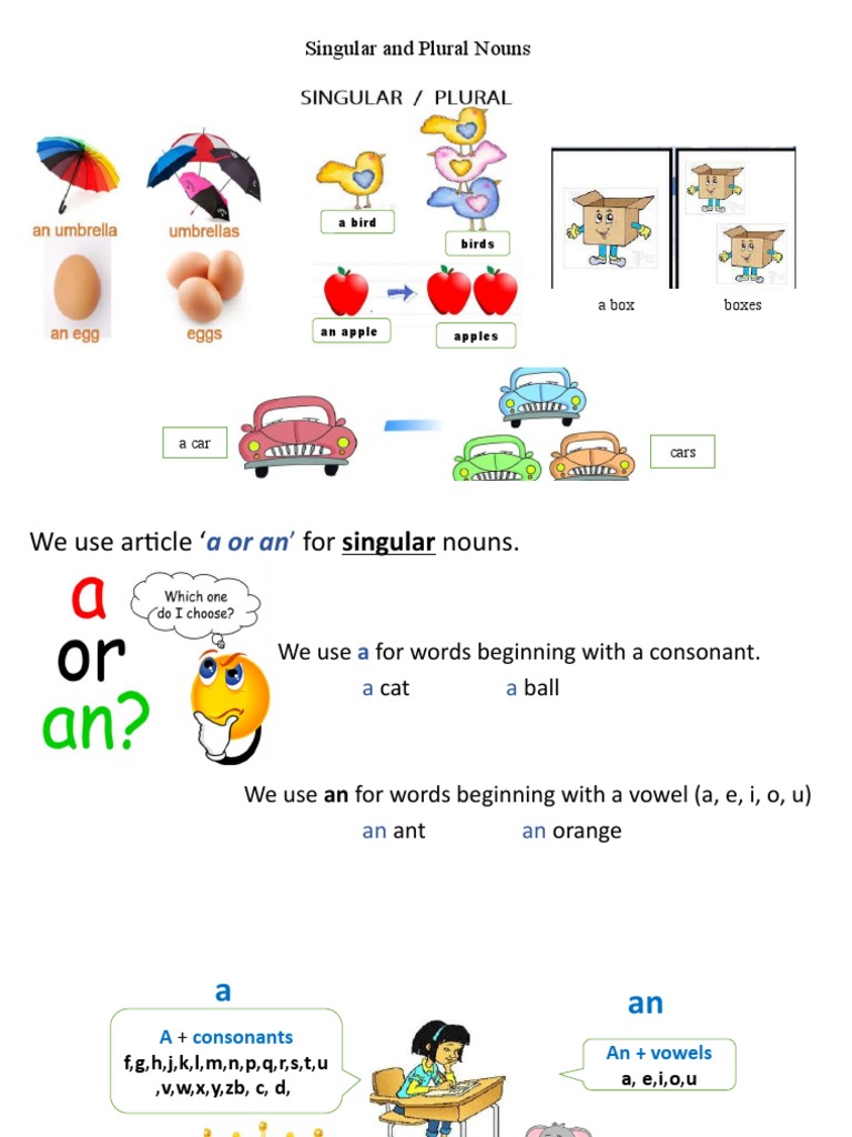 Singular and Plural Nouns: A Box Boxes | Download Free PDF | Morphology ...