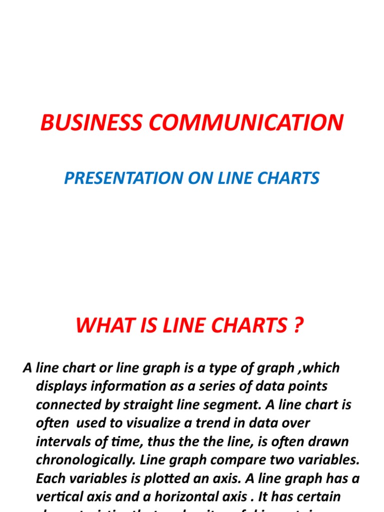 Business Communication: Presentation On Line Charts | PDF