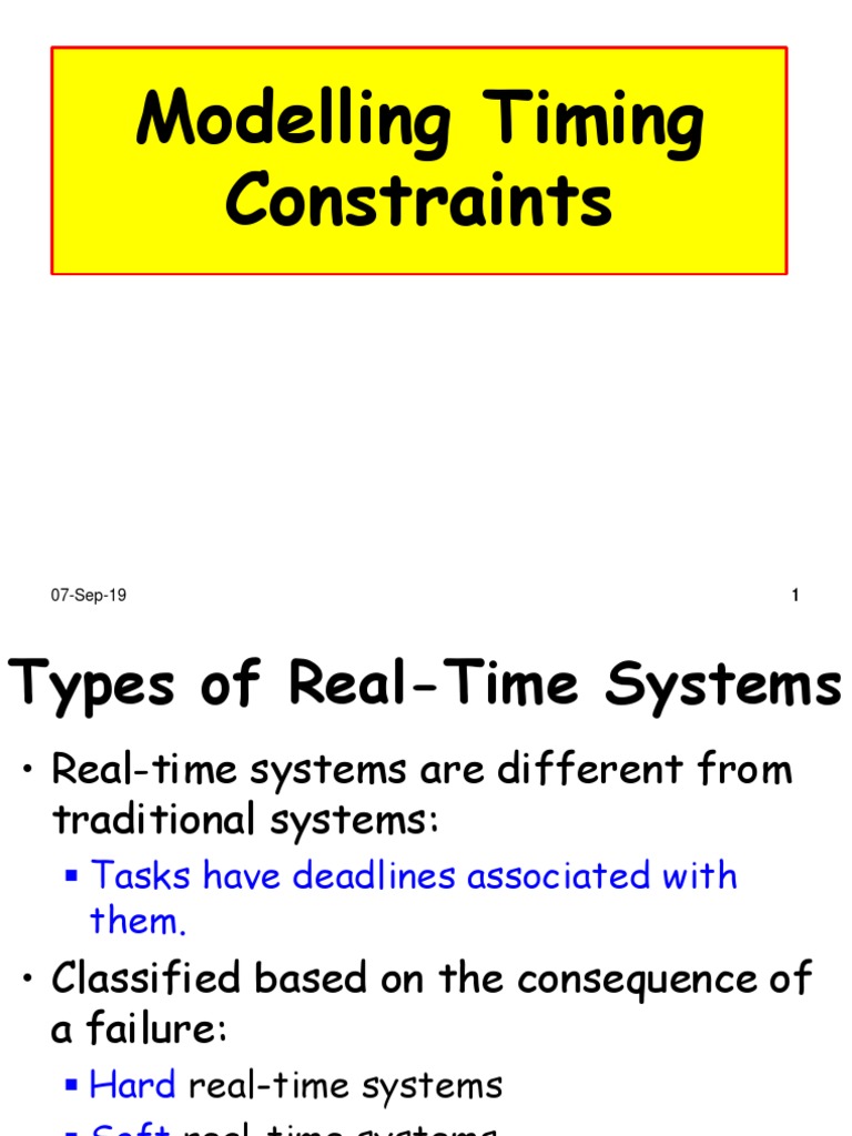 3.modeling Timing Constraints | PDF | Real Time Computing | Stimulus (Physiology)