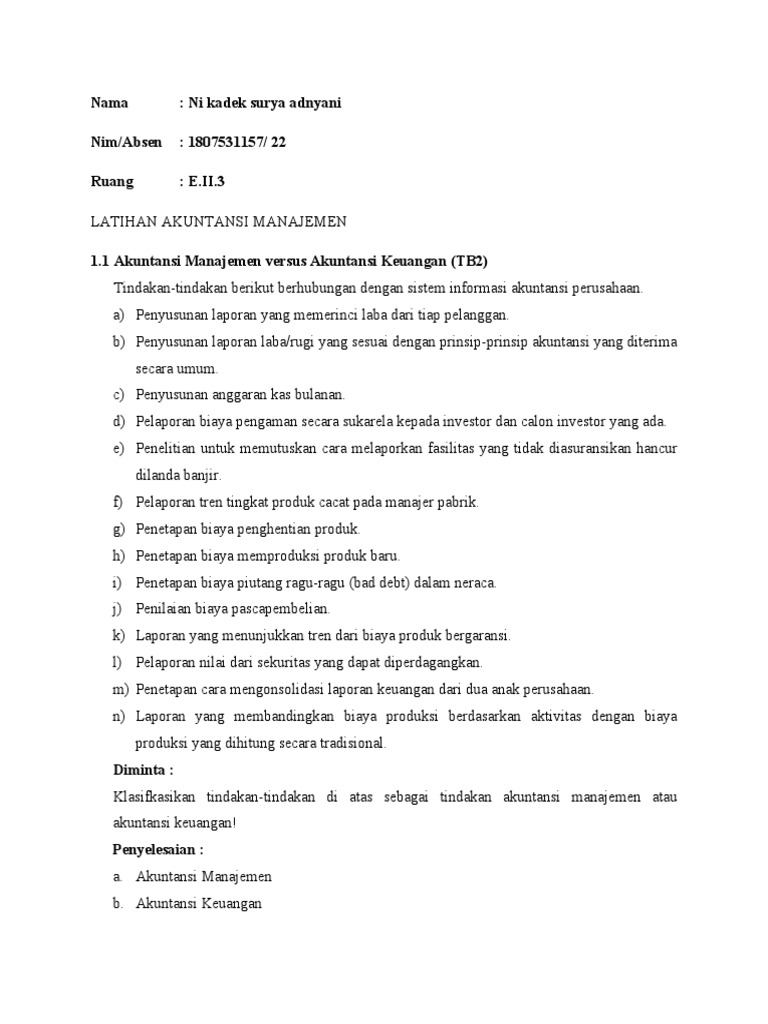 Nama: Ni Kadek Surya Adnyani Nim/Absen: 1807531157/ 22 Ruang: E.II.3 | PDF