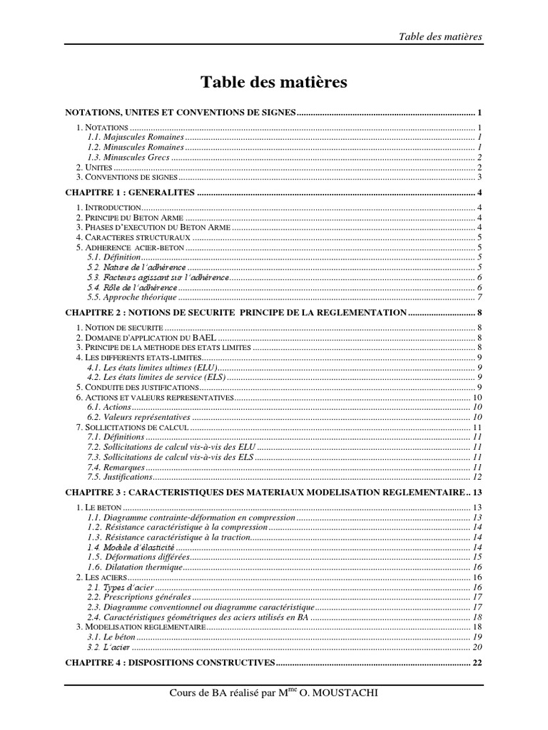 Cours BA | PDF | Béton armé | Béton