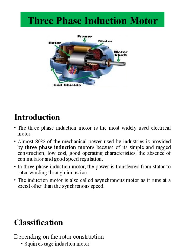 Three Phase Induction Motor Guide | PDF | Electric Motor ...