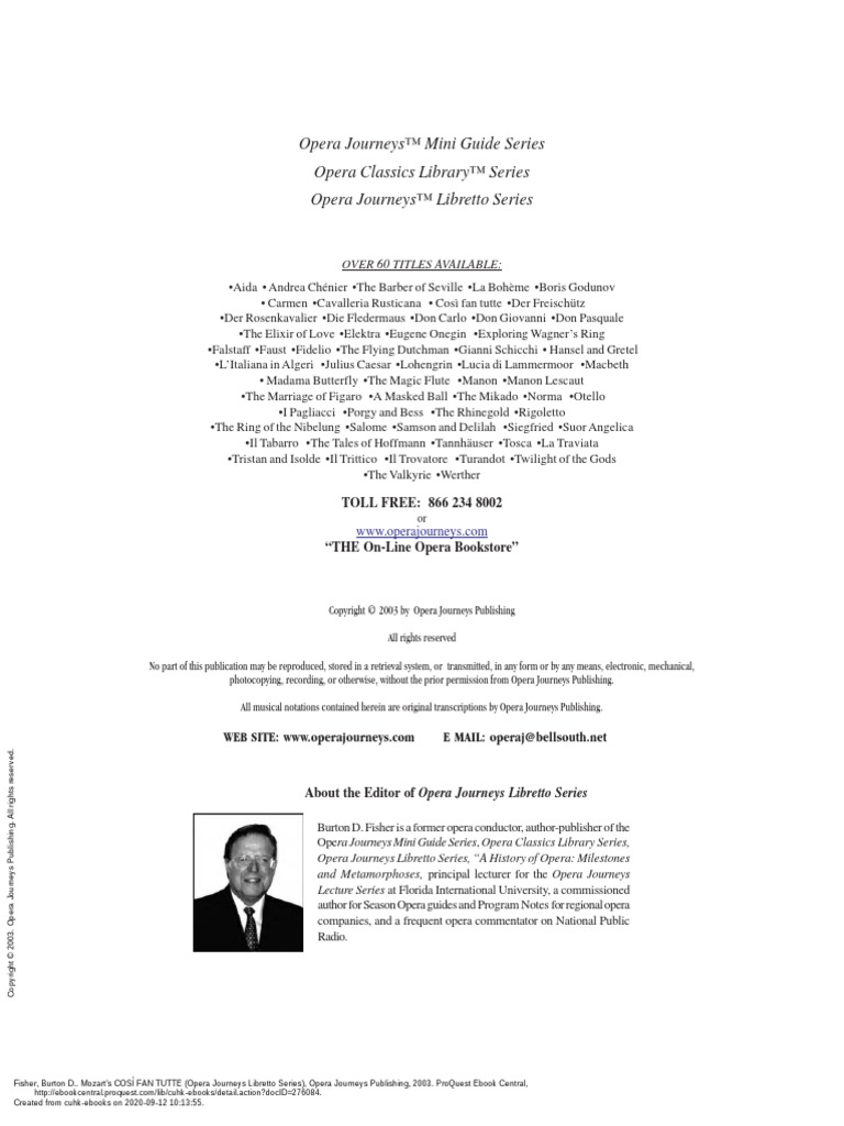 Opera Journeys™ Mini Guide Series Opera Classics Library™ Series Opera ...