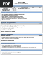 2019 BCC Sample Resume Format | PDF