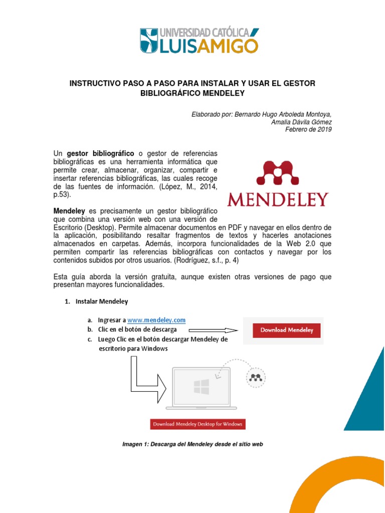Instructivo Mendeley | Descargar gratis PDF | Red mundial | Internet y web