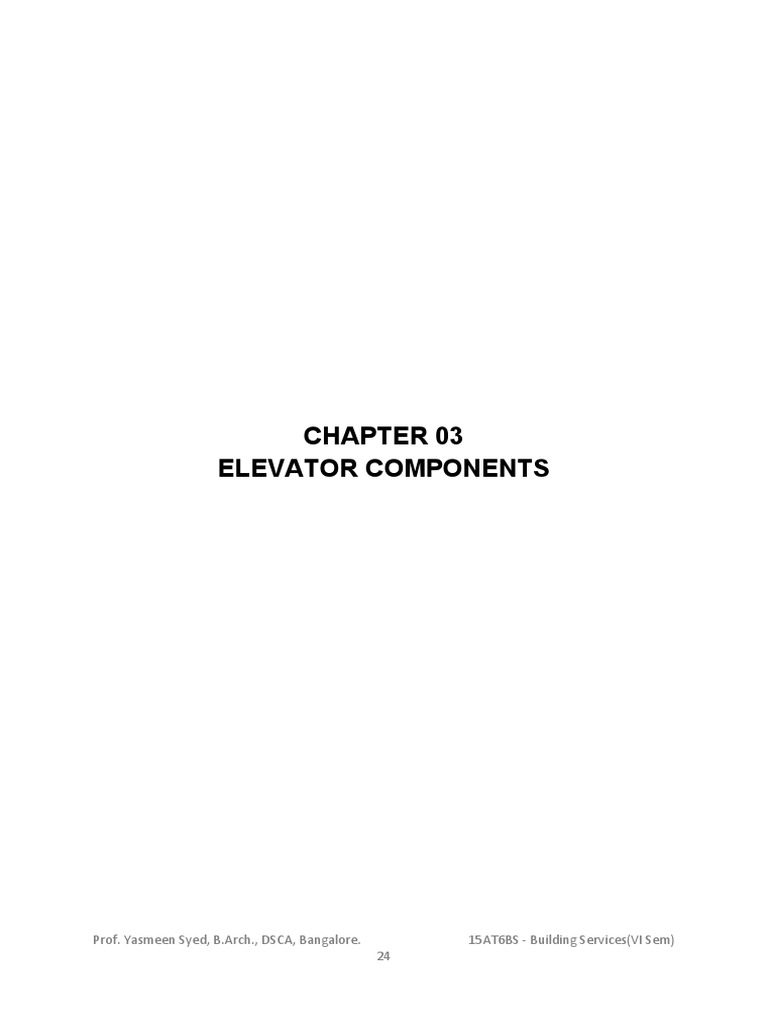 Ch3 - Components of Elevator | Download Free PDF | Elevator | Electric ...