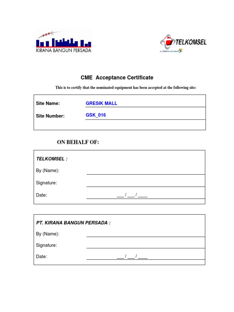 ATP CME Acceptance Certificate | PDF