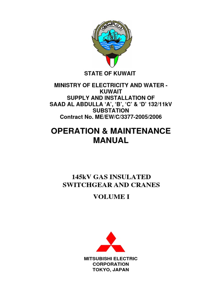 Operational and Maintenance Manual for 145kV Gas Insulated Switchgear ...