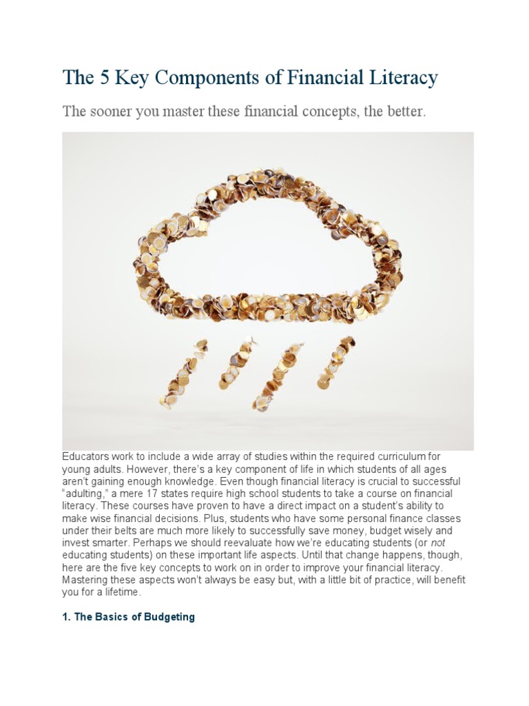 The 5 Key Components of Financial Literacy: The Sooner You Master These ...