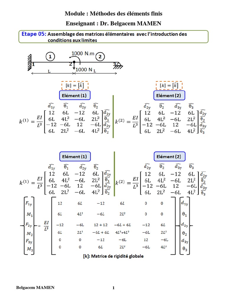 Methode Des Éléments Finis PDF | PDF