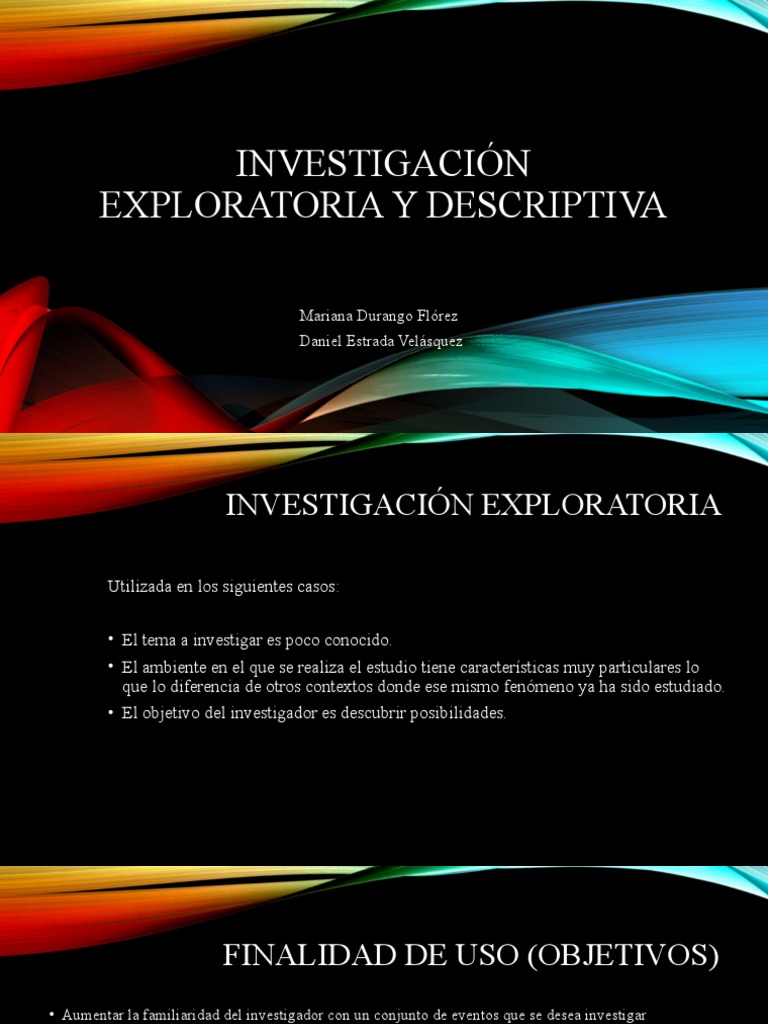 Investigación Exploratoria y Descriptiva | PDF | Información | Cognición
