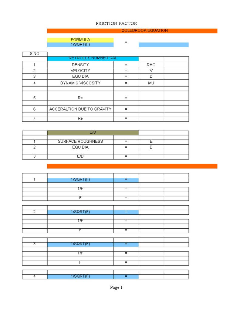 Friction Factor | PDF | Pipe (Fluid Conveyance) | Classical Mechanics