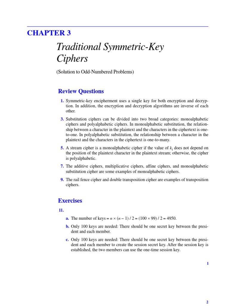 Student Solution Chap 03 | PDF | Cipher | Security Engineering