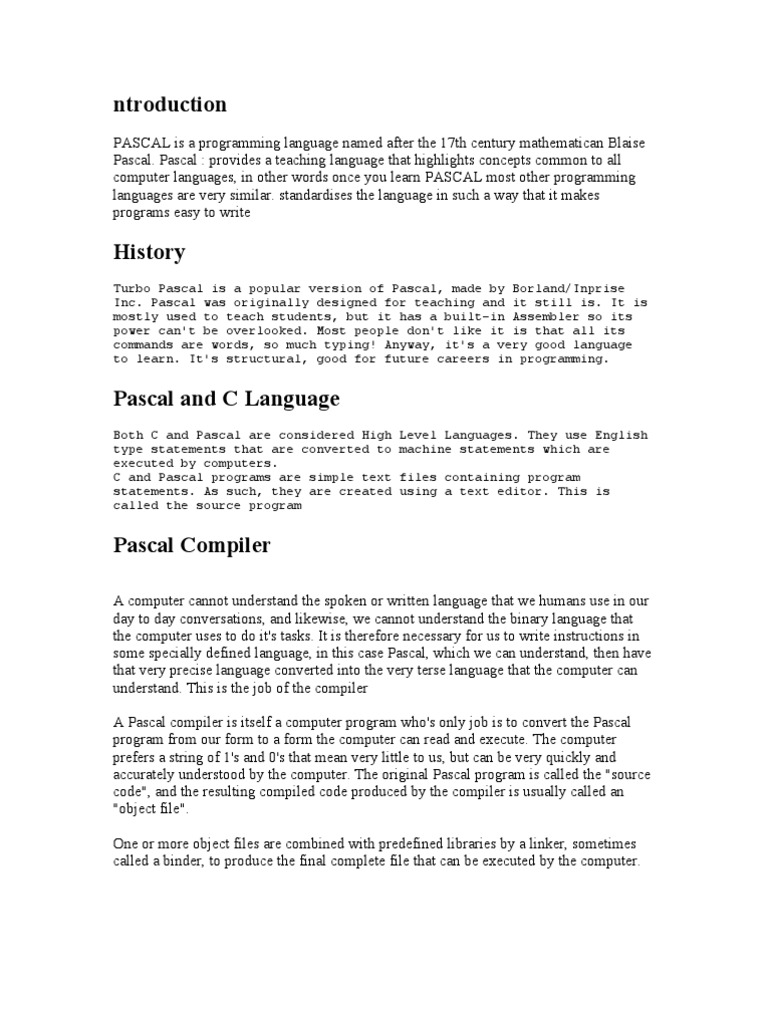 Pascal Pdf Computer Program Programming 9292