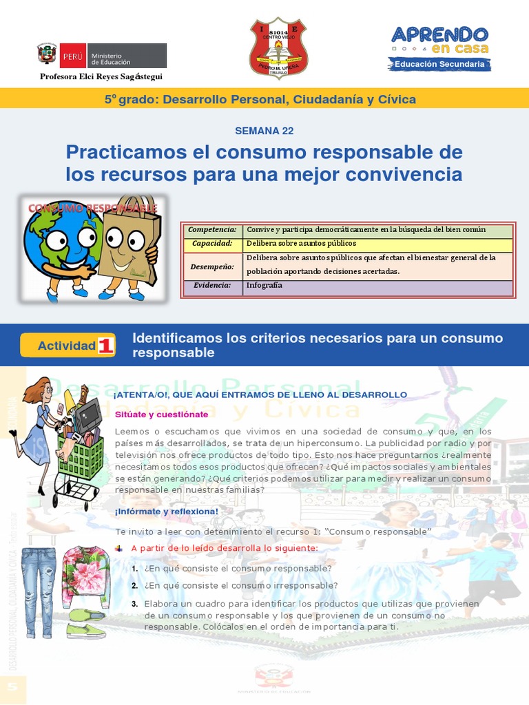 Consumo Responsable en Educación Primaria | PDF | Consumo (economía ...