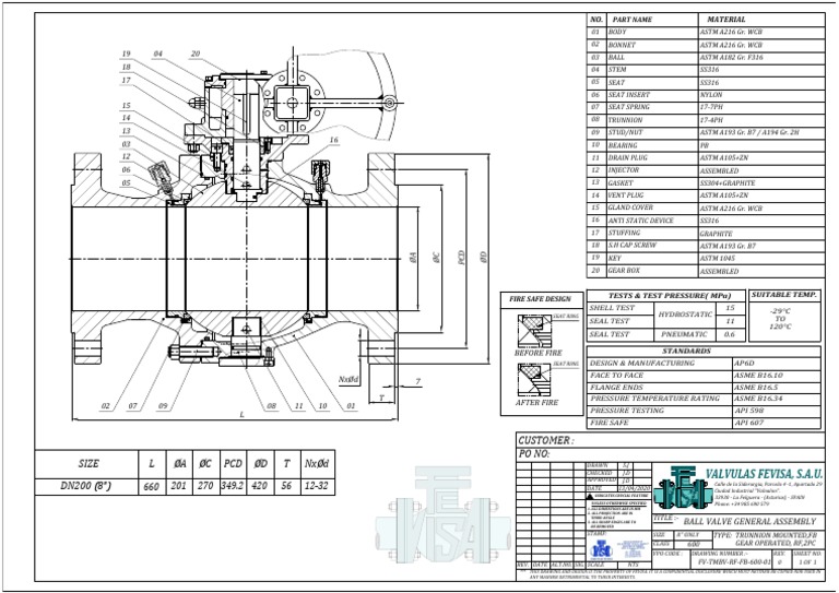 8 in - #600 - TMBV - WCB - SS316 - Gad | PDF | Equipment | Manufactured ...