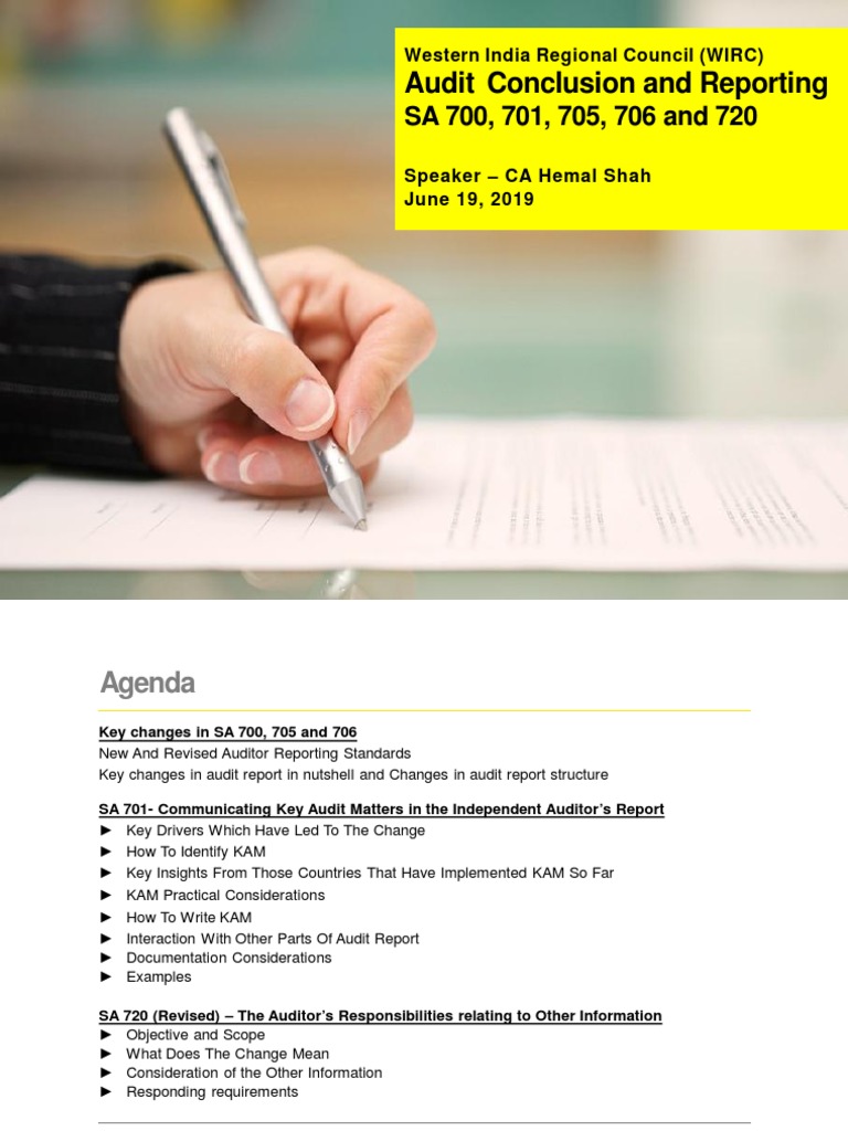 Audit Conclusion and Reporting | PDF | Going Concern | Auditor's Report