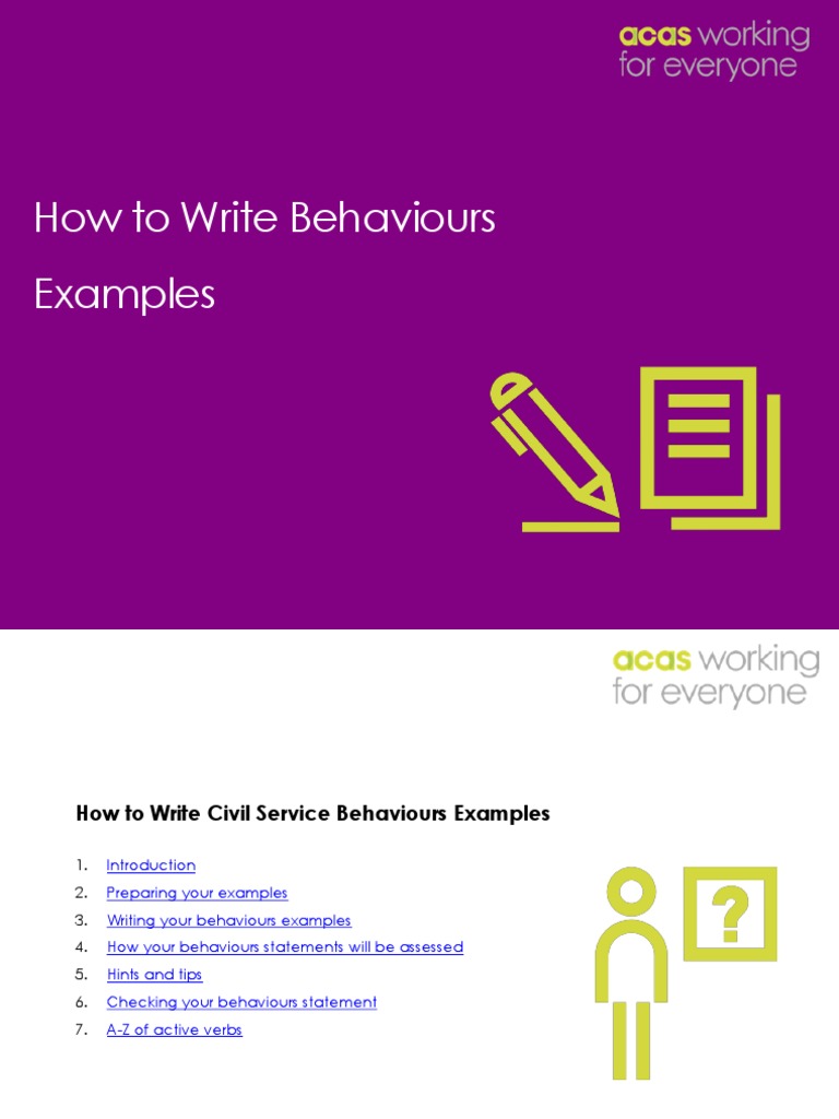 How To Write A Behaviours Statement | Download Free PDF | Behavior ...