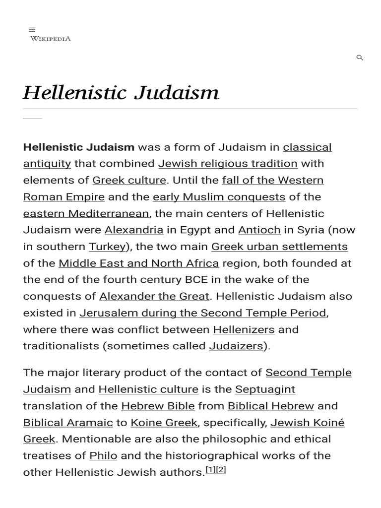 Hellenistic Judaism | PDF | Hasmonean Dynasty | Religious Faiths