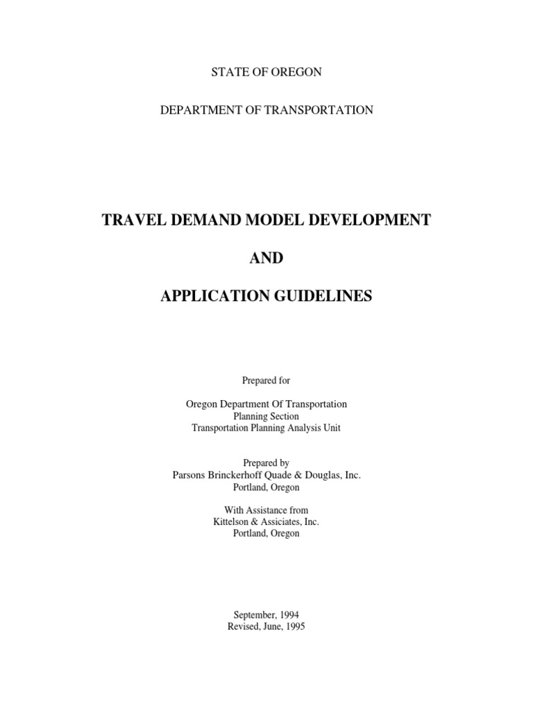 Travel Demand Model Development | Download Free PDF | Survey ...