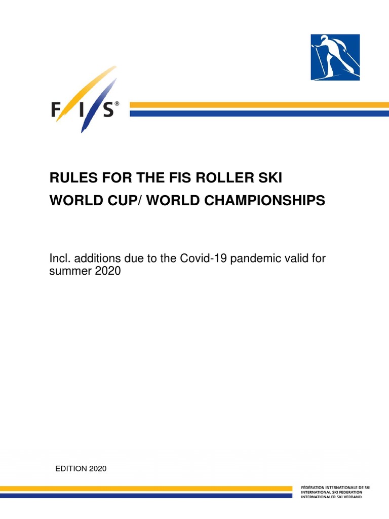 FIS Roller Ski World Cup Rules 2020 | PDF | Sport Of Athletics ...