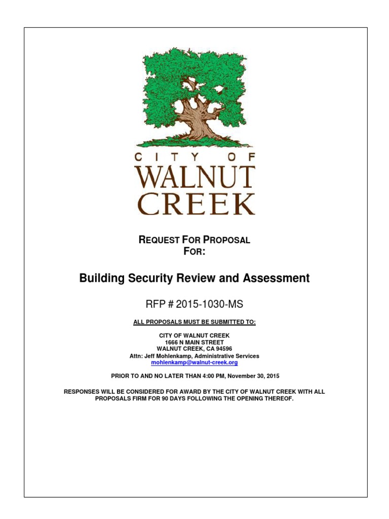 Building Security Review and Assessment: R F P F | PDF | Request For ...