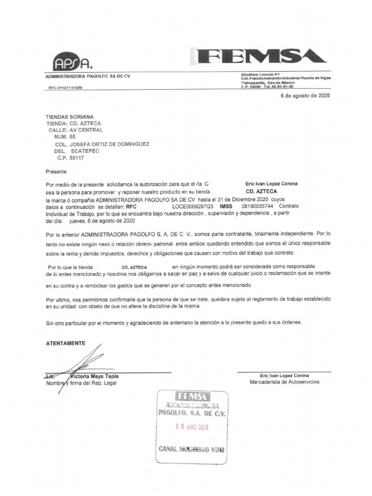Carta de Vigencia | PDF Carta de Vigencia | PDF