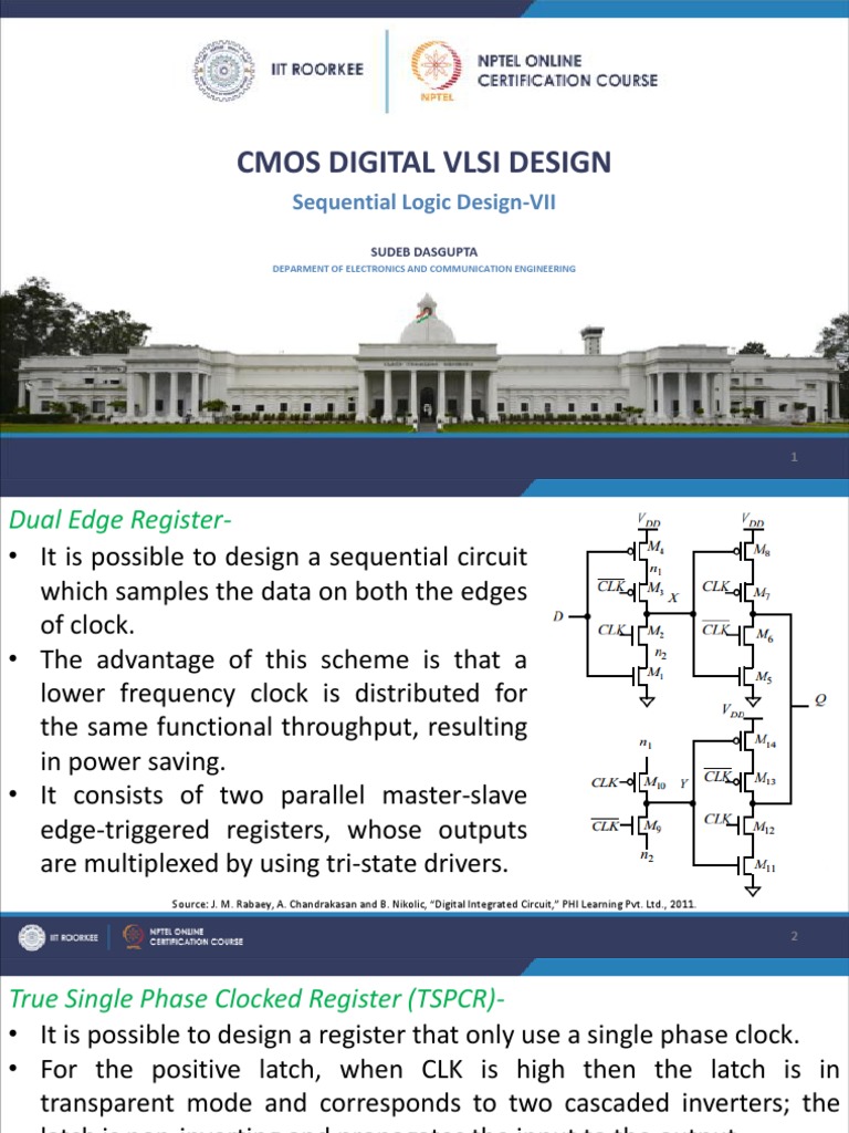 Cmos Digital Vlsi Design: Sequential Logic Design-VII | PDF ...