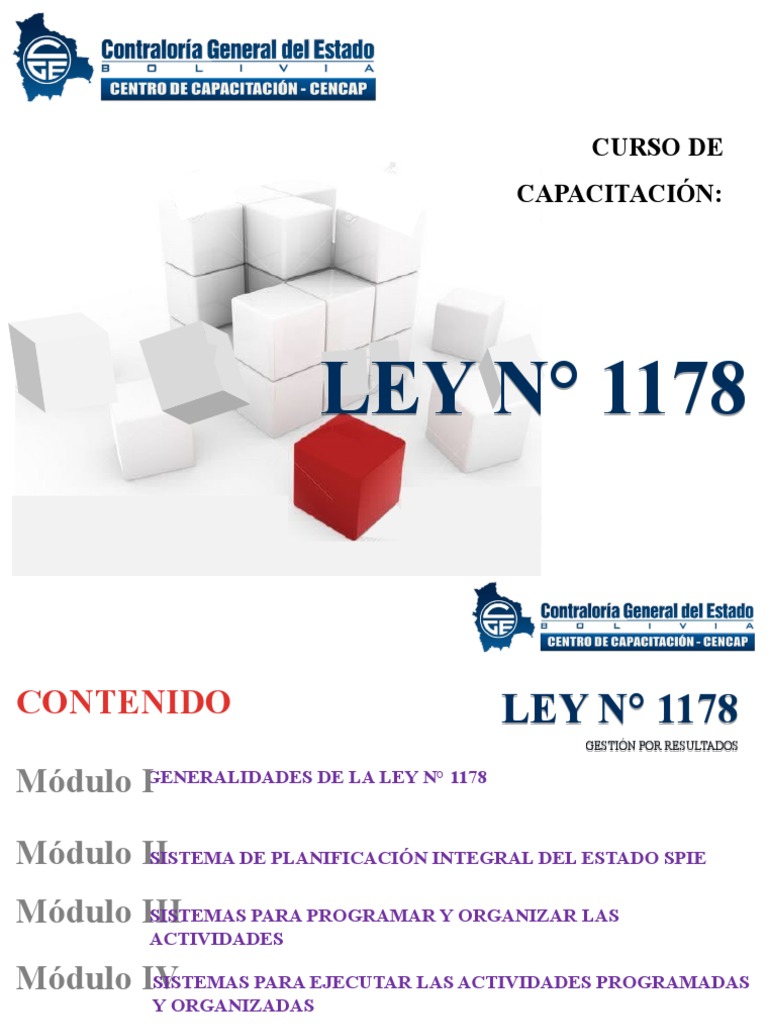 Ley 1178 Actualizado Spo 2017 | PDF | Contabilidad | Presupuesto