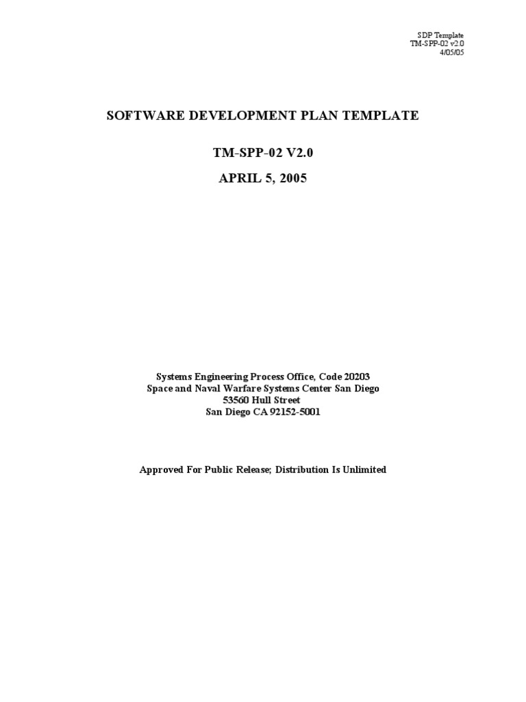 SDP Template | PDF | Software | Software Development