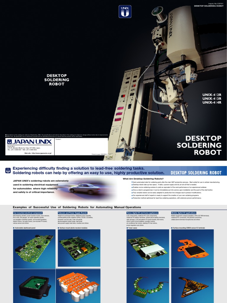 Robotic Soldering Brochure | PDF