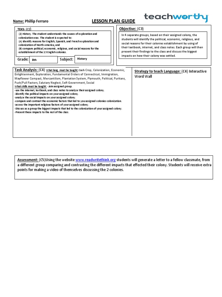 Lesson Plan Guide-Pf | PDF | Learning Styles | Teachers
