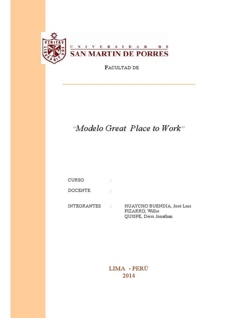 Modelo Great Place To Work 2 FINAL | PDF | Gestión de recursos humanos ...