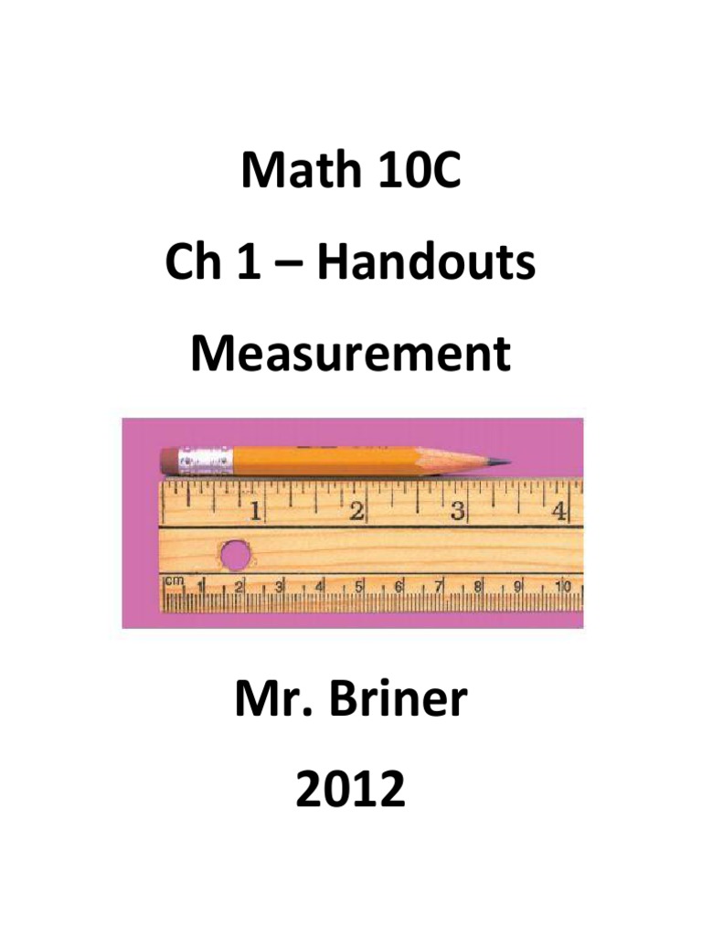 Math 10C - Chapter 1 Notes & Examples Handouts 2012 | PDF