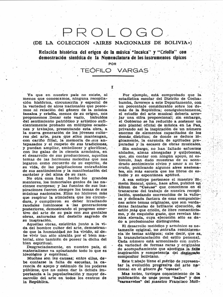 Prólogo Teofilo Vargas | PDF