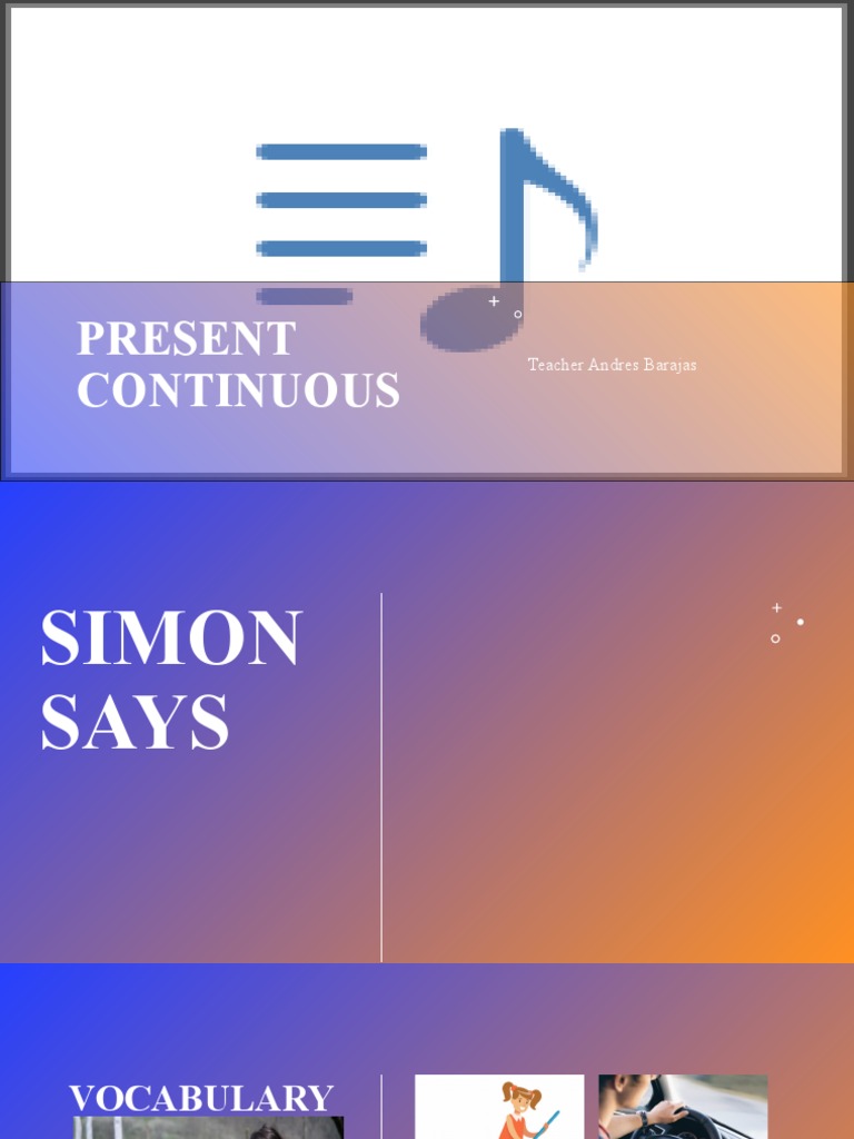Present Continuous Children | PDF