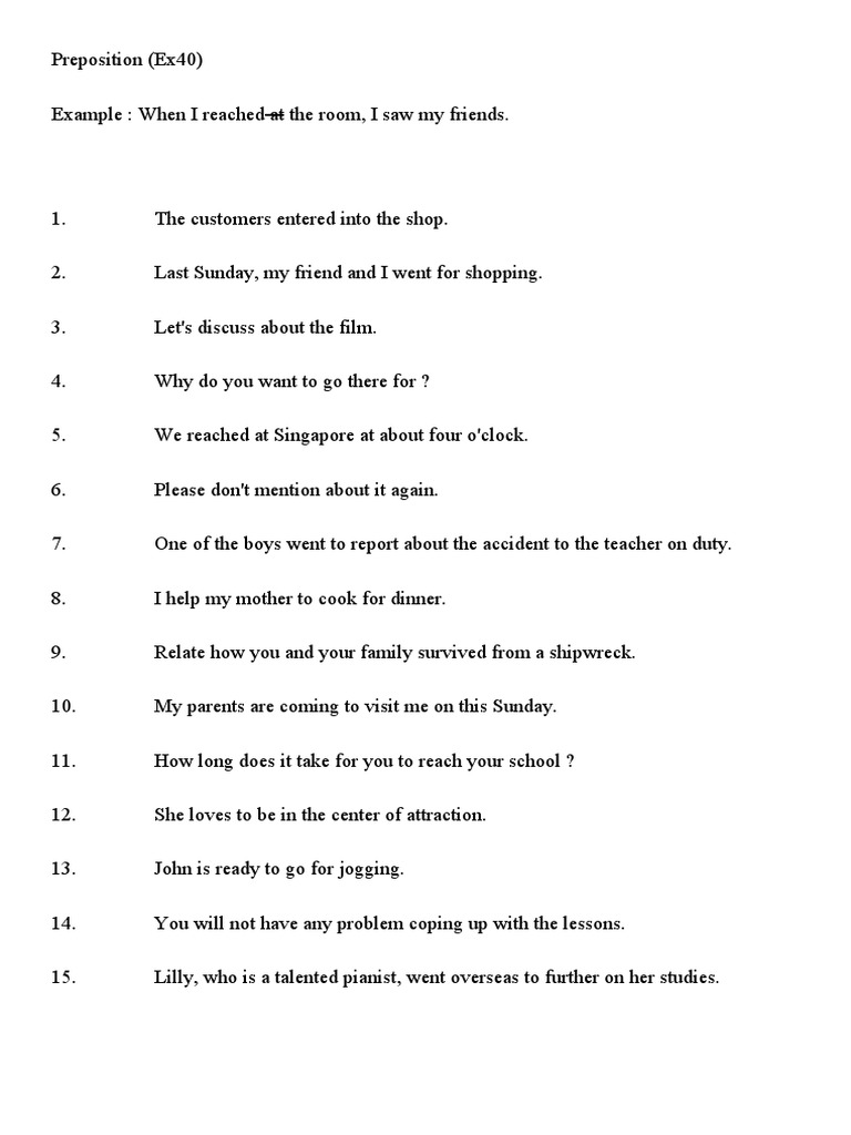 Preposition Error Identification | PDF