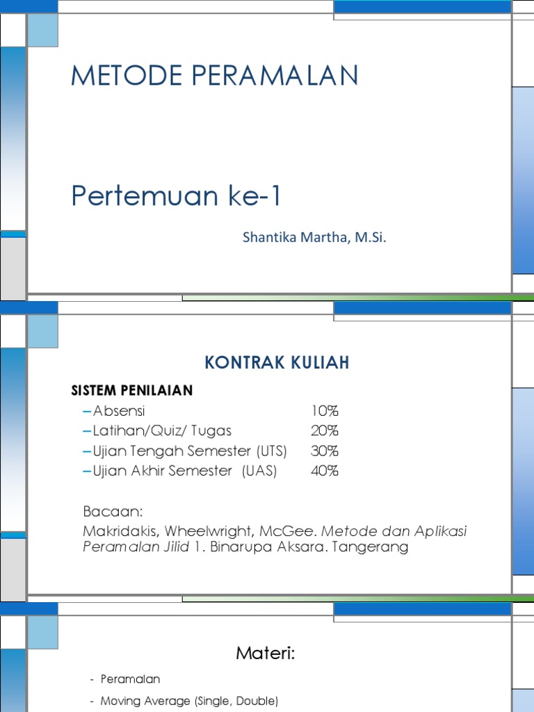 Metode Peramalan Kuantitatif dan Kualitatif | PDF