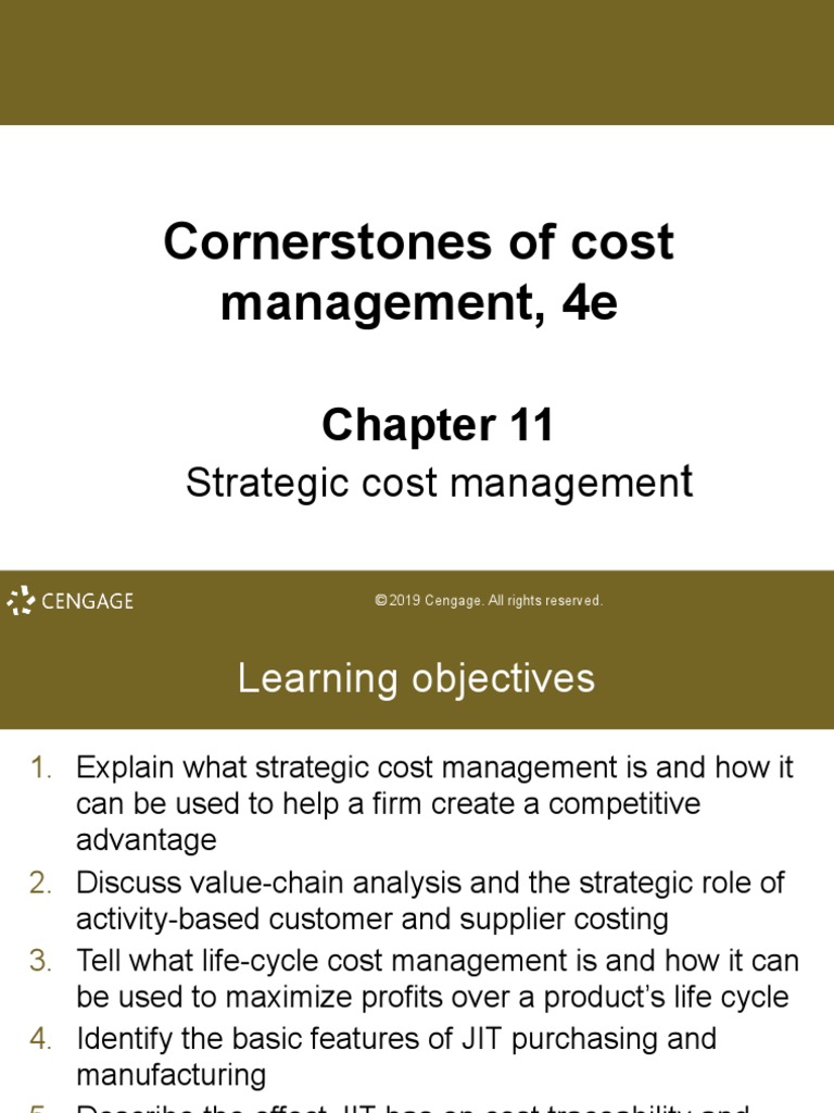CA Chapter 11 Strategic Cost Management | PDF | Cost Accounting | Value ...