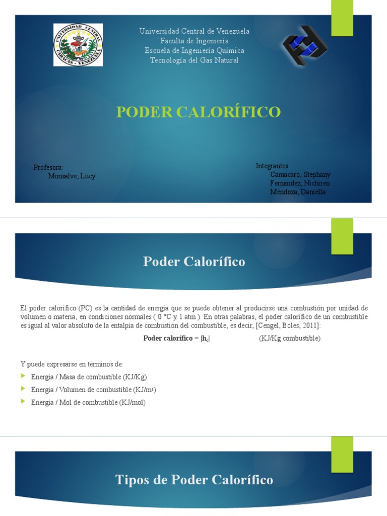 Poder Calorífico TGN | PDF | Combustibles | Ingeniería de Procesos Químicos