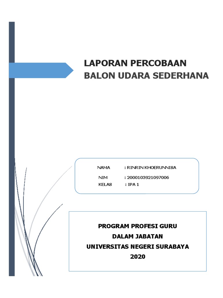 Percobaan Balon Udara Sederhana | PDF